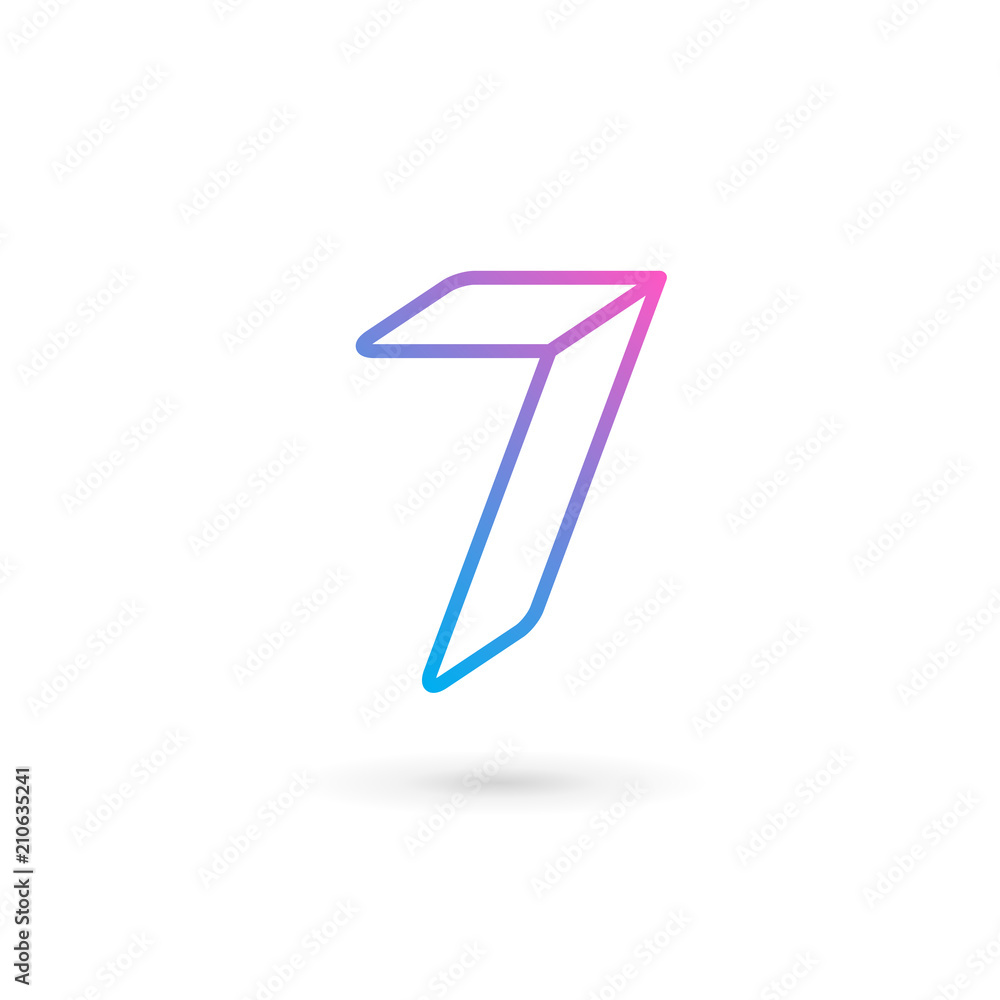 Number 7 logo icon design template elements Stock Vector | Adobe Stock