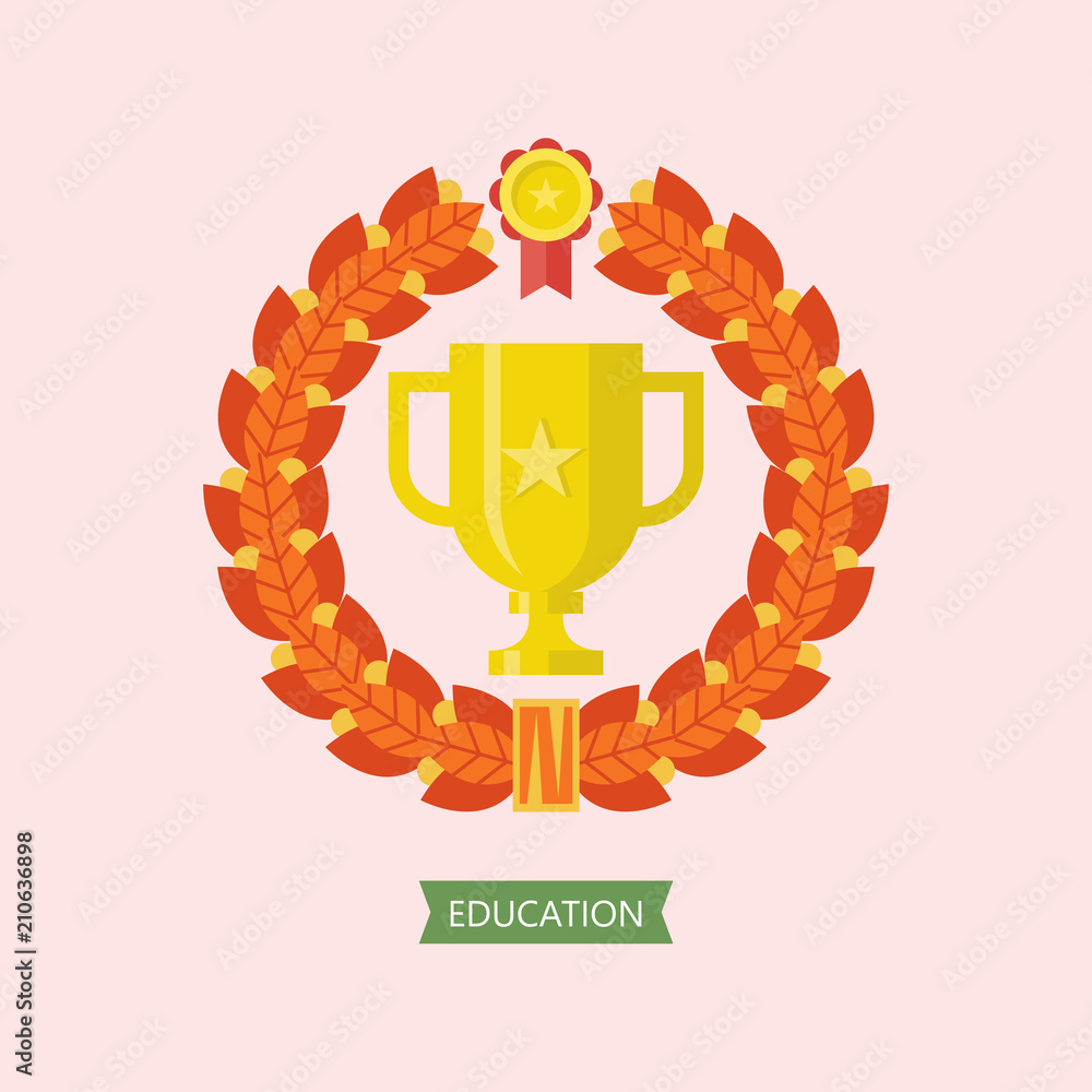 Education logo. Emblem of educational institution, school, College ...