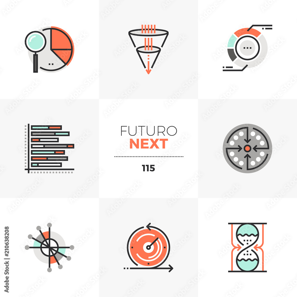 Visualization Charts Futuro Next Icons Stock Vector | Adobe Stock