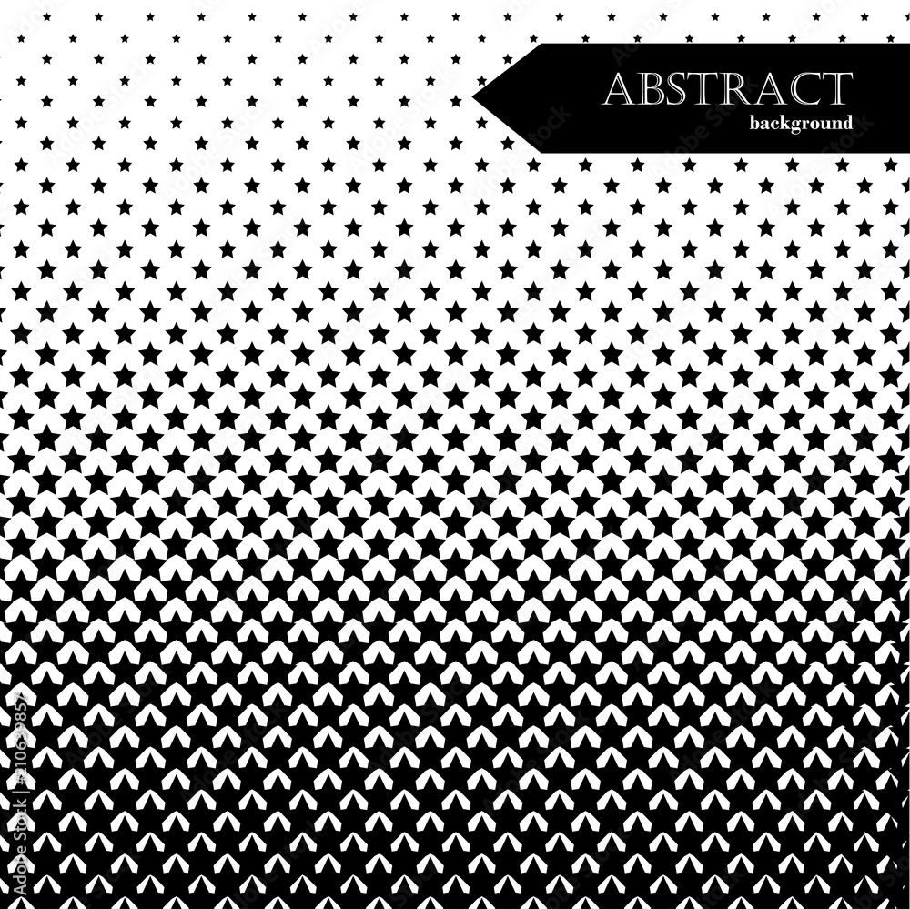Square abstract background with halftone pattern in black and white ...
