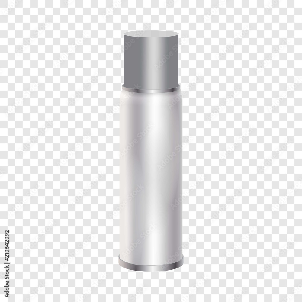 Blank spray can mockup. Realistic illustration of blank spray can ...