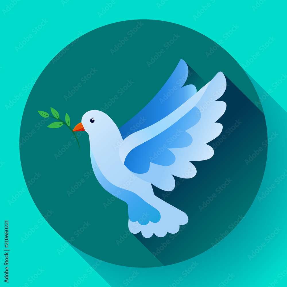 Vecteur Stock Blue dove of peace icon. Flying blue bird and peace ... Vecteur Stock Blue dove of peace icon. Flying blue bird and peace ...