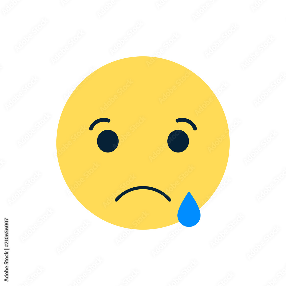 Crying smile face Stock Vector | Adobe Stock