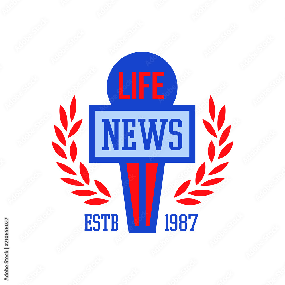News logo set 1987, live news retro badge Stock Vector | Adobe Stock