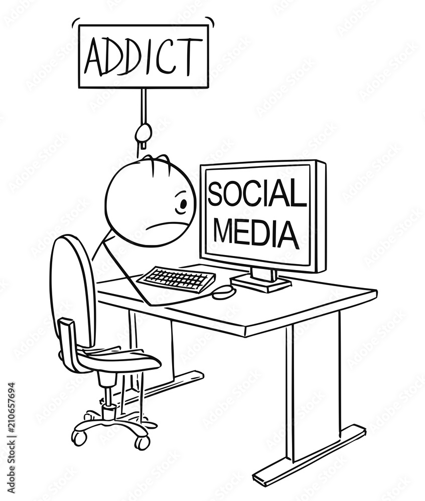 Cartoon stick drawing conceptual illustration of man or businessman ...