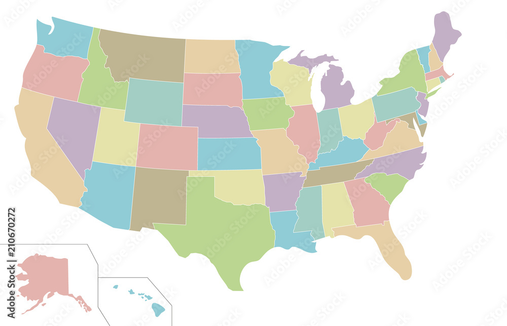 Fototapeta mapa świata dla dzieci Blank USA Map vector illustration ... Fototapeta mapa świata dla dzieci Blank USA Map vector illustration ...
