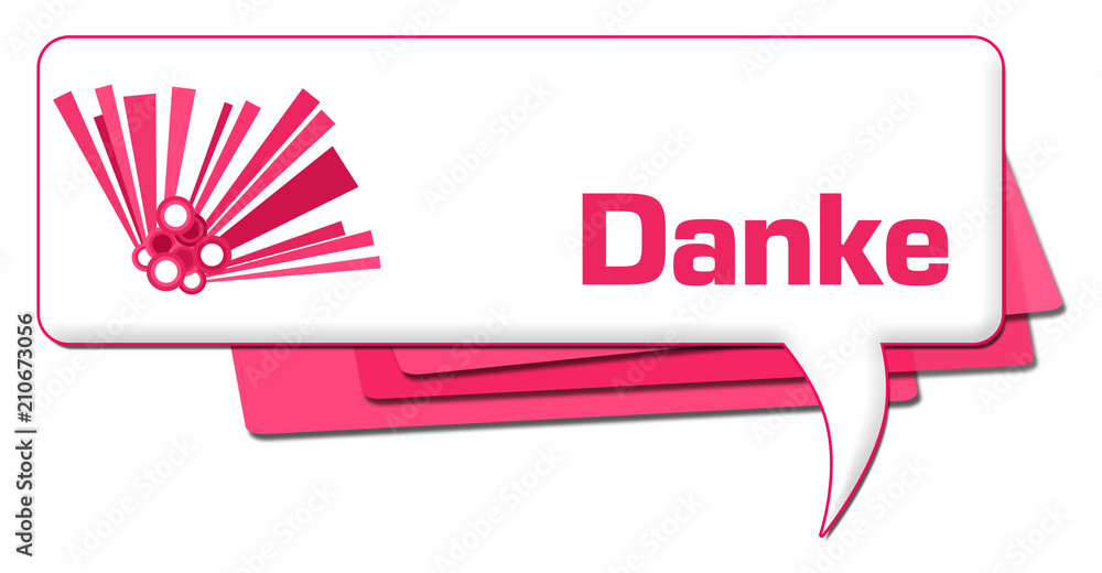 Danke Pink Graphic Comment Symbol Stock Illustration | Adobe Stock