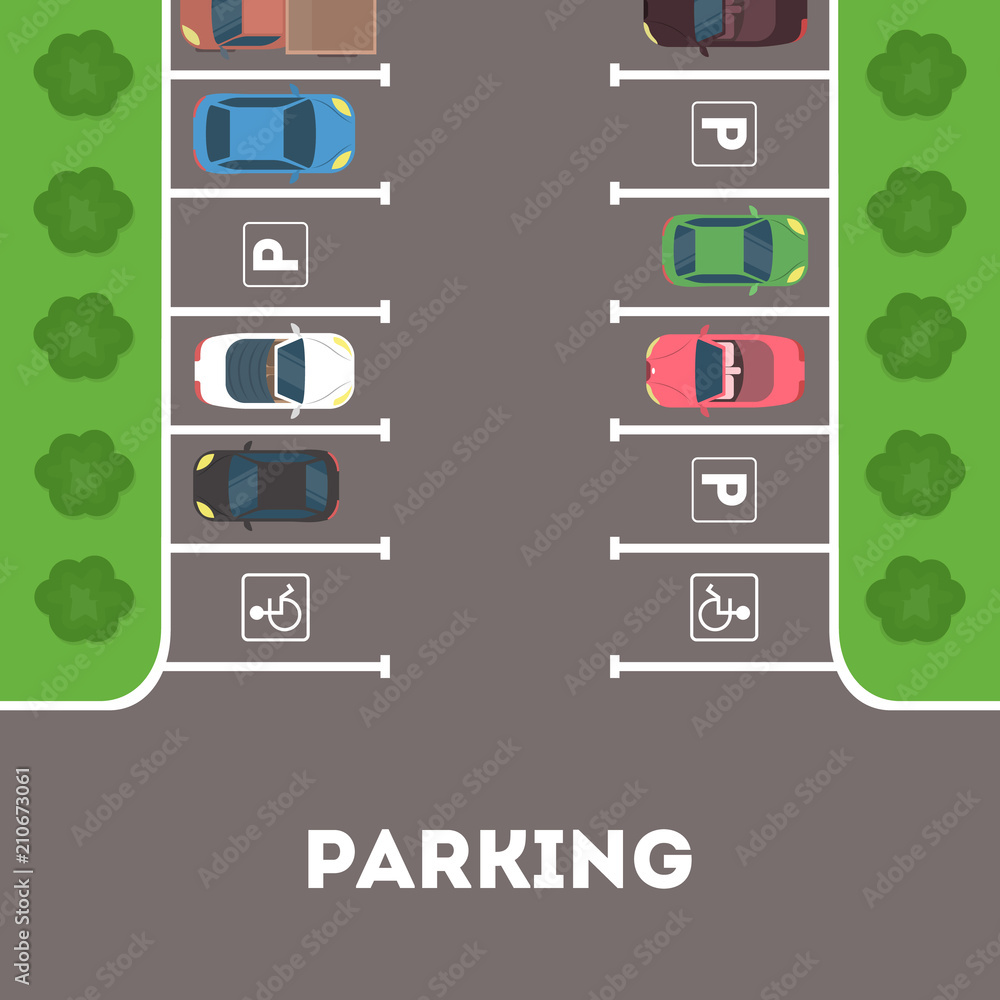 Parking in city. Stock Vector | Adobe Stock