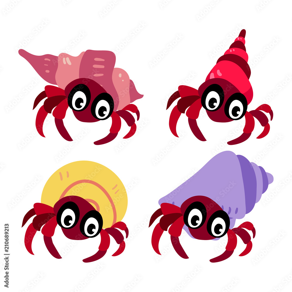 Cute Hermit Crab Clipart
