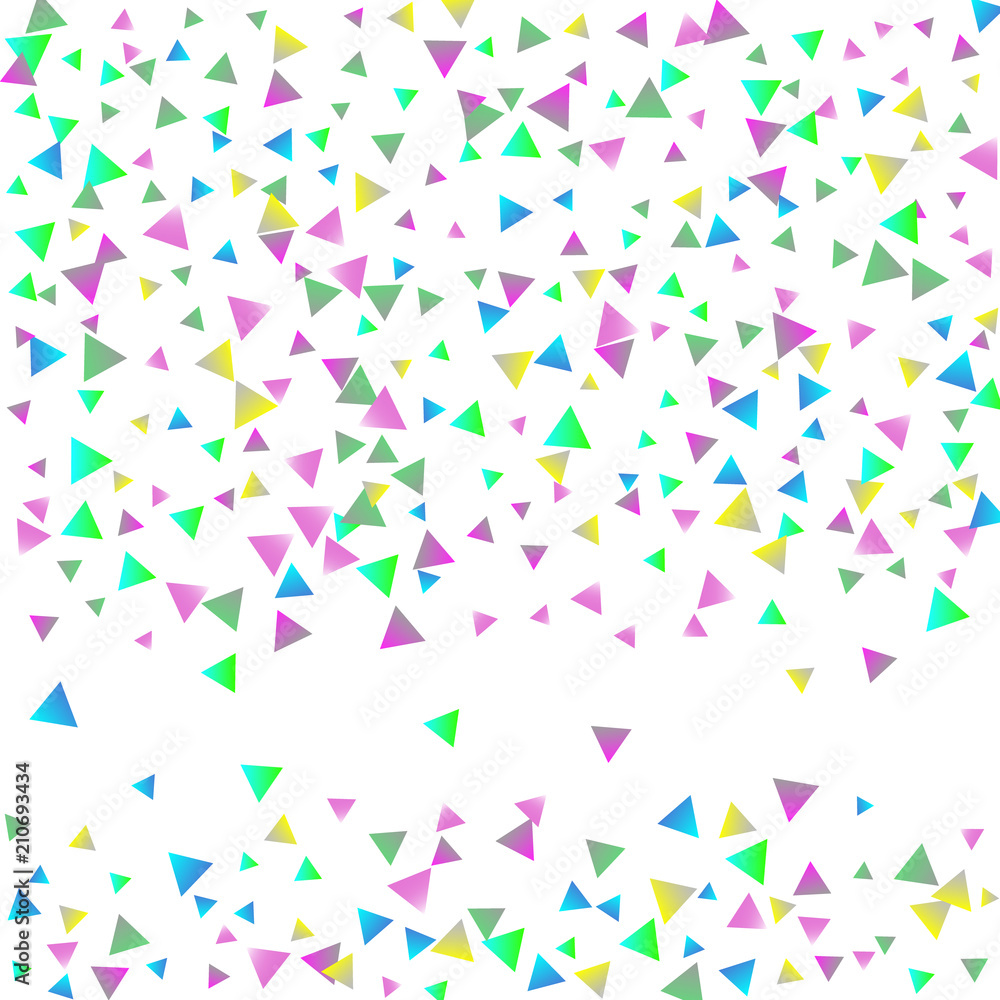 Confetti triangles on a white background. Stock Vector | Adobe Stock