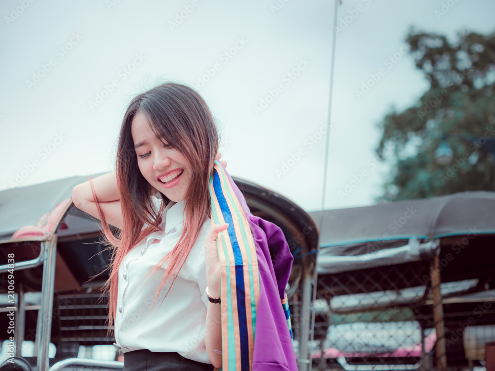asian girl and graduate portrait concept from beautiful woman(20s to ...