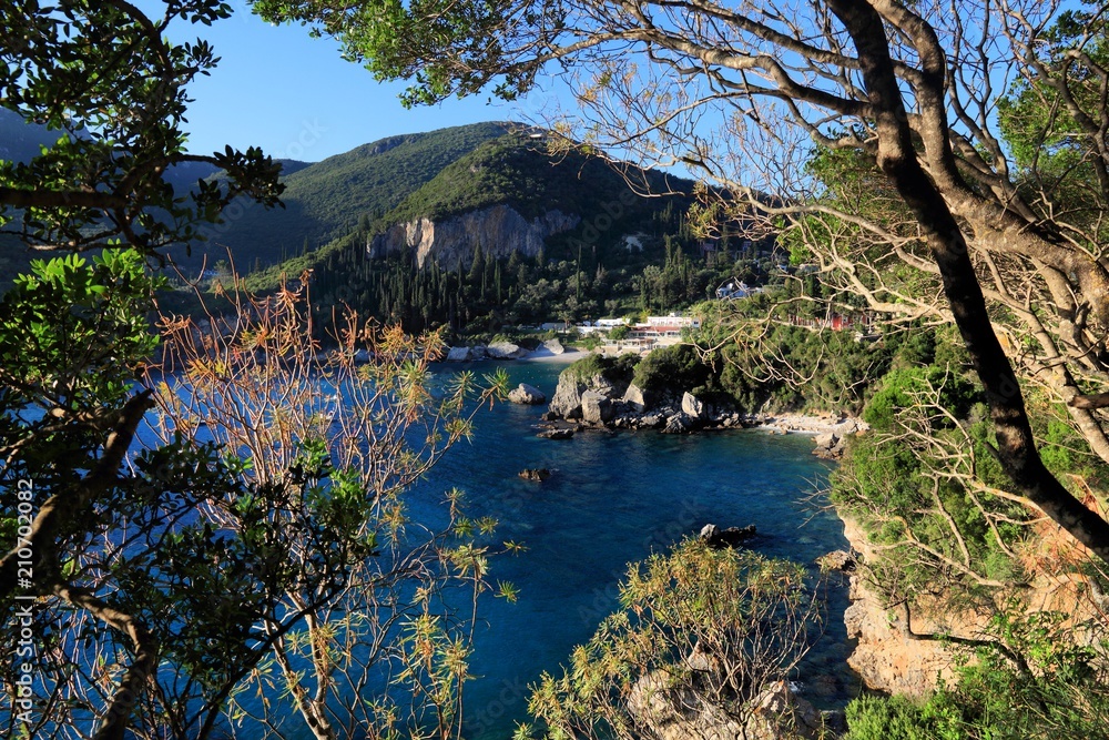 Hidden cove in Corfu Stock Photo | Adobe Stock