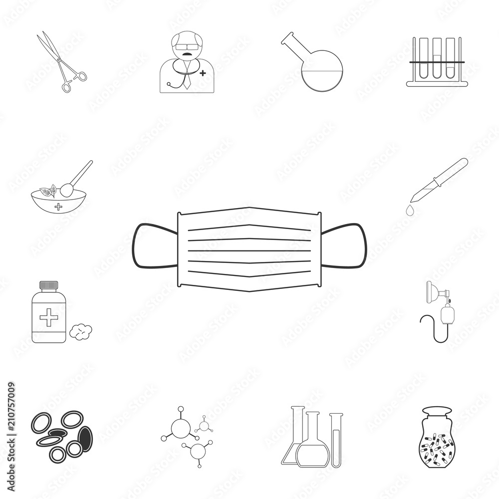 Medical mask icon. Simple element illustration. Medical mask symbol ...