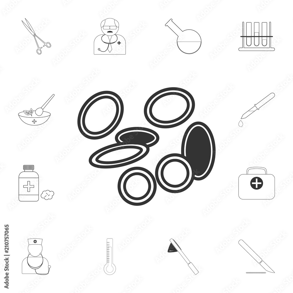 Blood cells icon. Simple element illustration. Blood cells symbol ...
