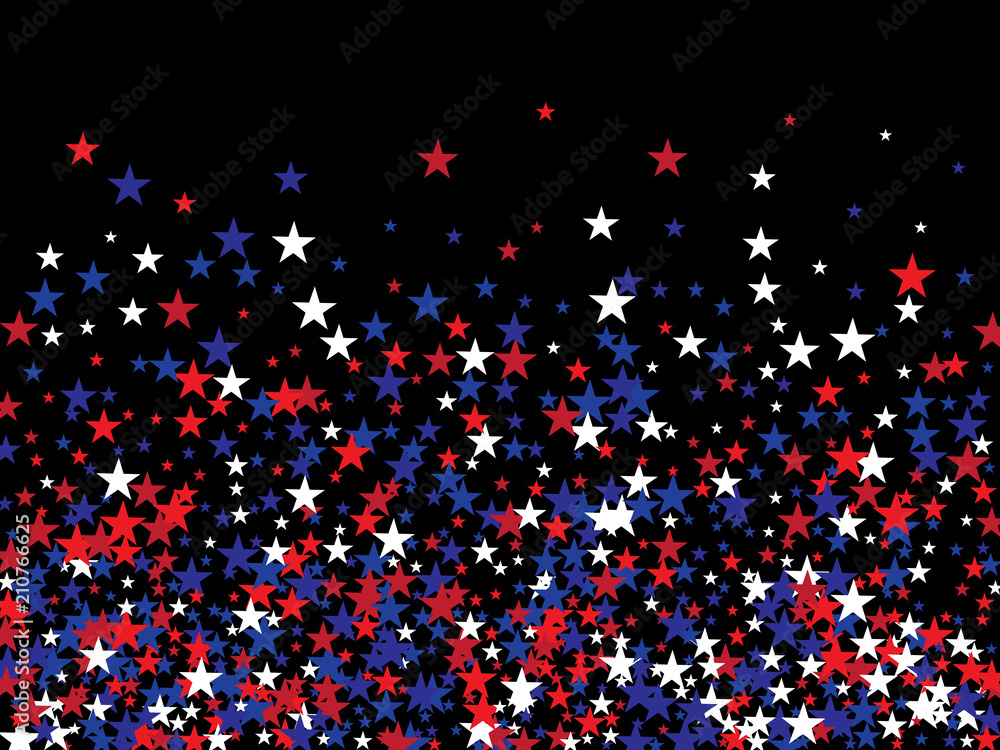 Patriotic 4th of July, Independence Day of America Stars Confetti ...