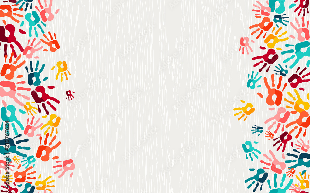 Human hand print color background art Stock Vector | Adobe Stock