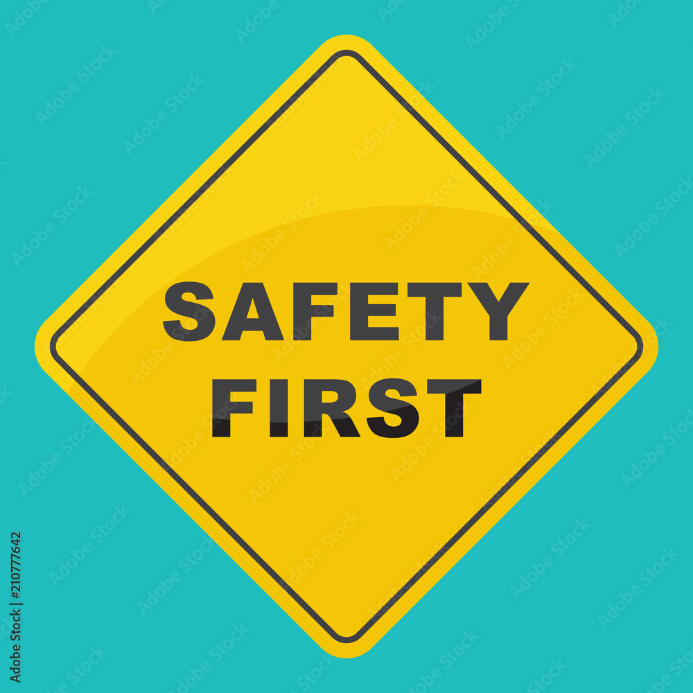Safty first sign ,security concept Stock Vector | Adobe Stock