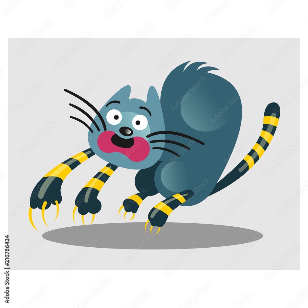 Stunned Cat Cartoon