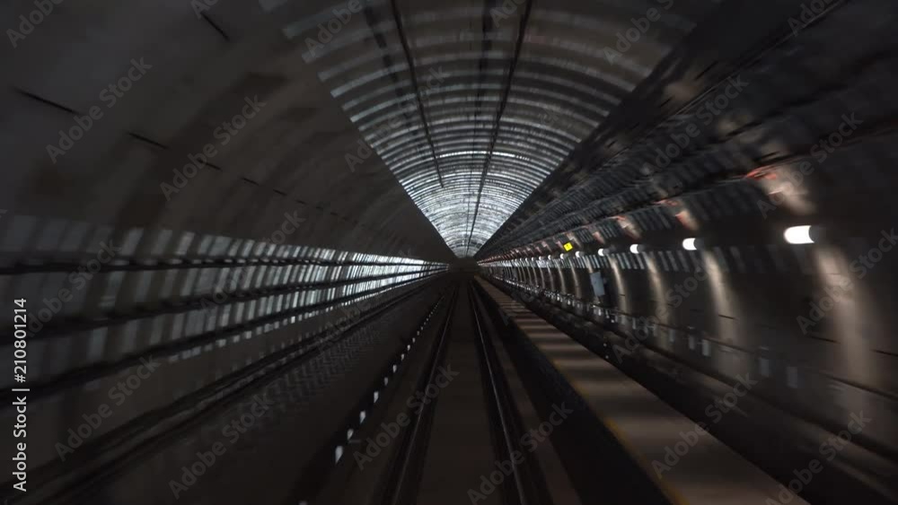 Concept of modern metro underground transport and connection speed ...