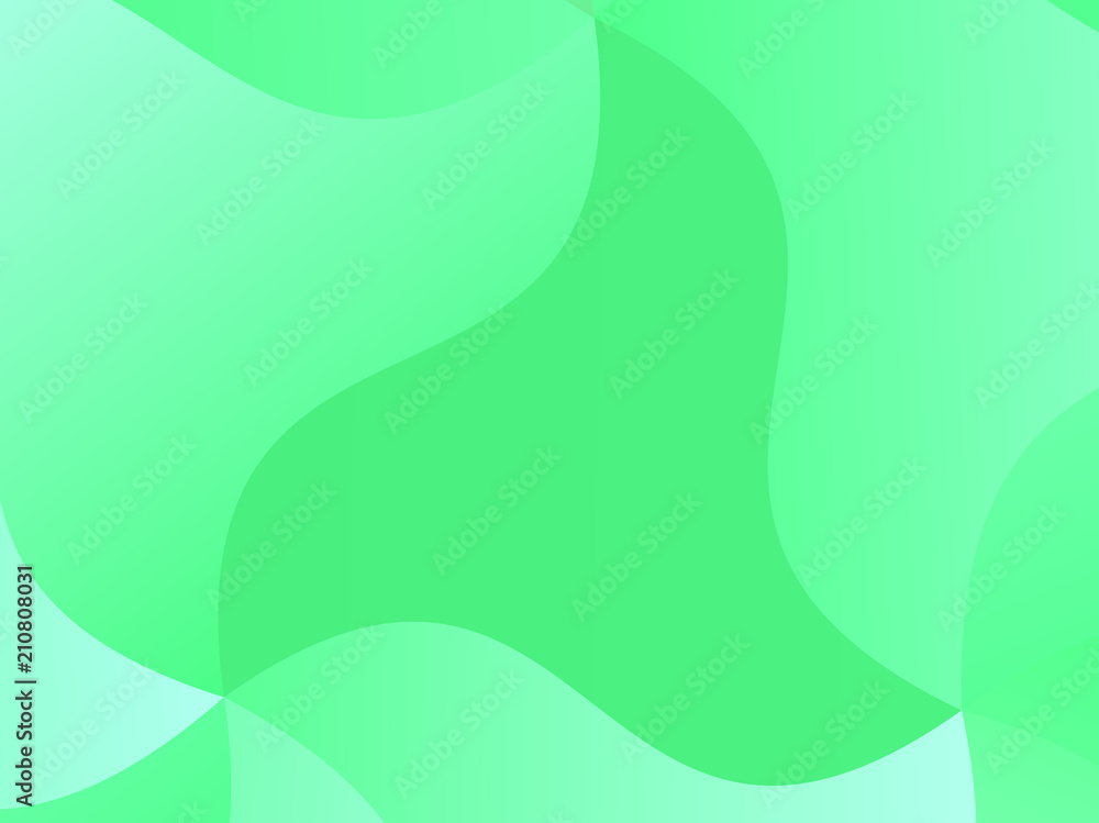 Green background with wavy, smooth lines, shapes. Simple pattern for ...