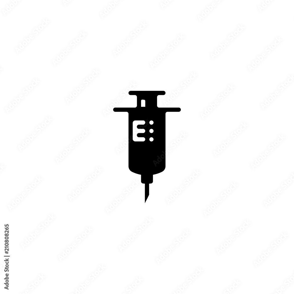 Syringe injection vaccine immunizations vector illustration symbol icon ...