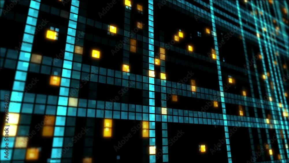 3d render background made of square forms with different brightness ...