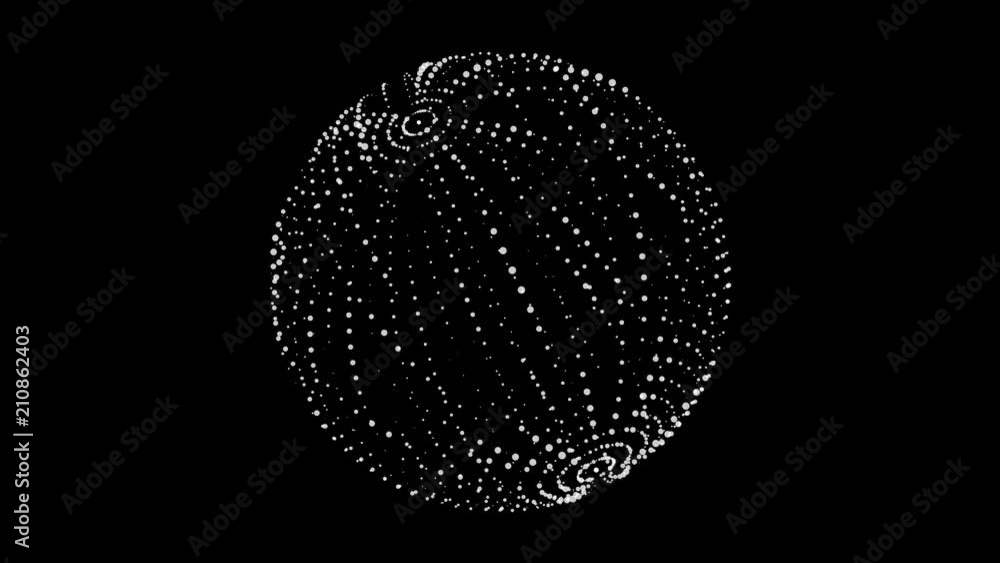 Big data visualization. HUD wireframe mesh sphere with dot and lines ...