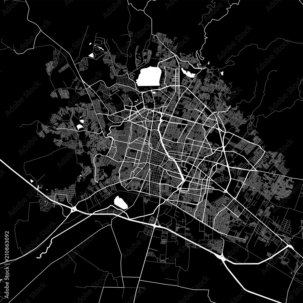 Area map of León, Mexico Stock Vector | Adobe Stock