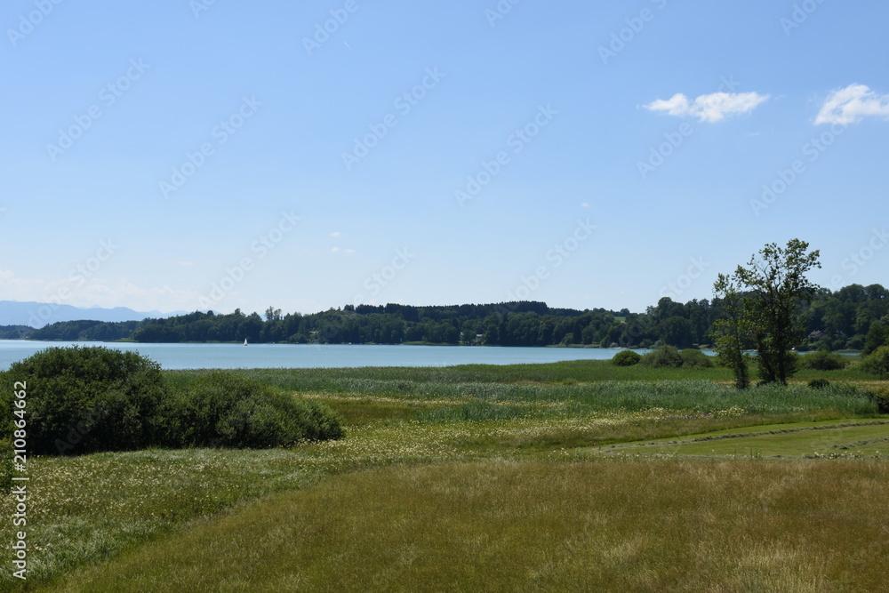 Simssee, See, Rosenheimer See, Würm, Eiszeit, Alpenvorland, Chiemgauer ...