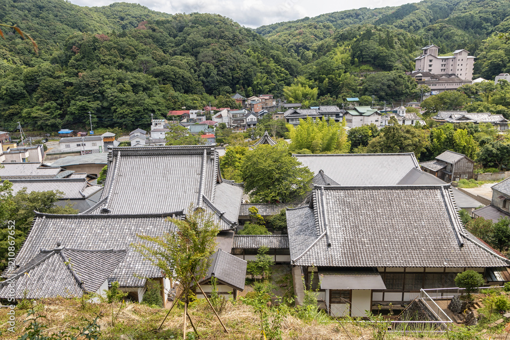 Town of Shuzenji with Shuzenji Temple in Foreground - Izu, Japan Stock ...
