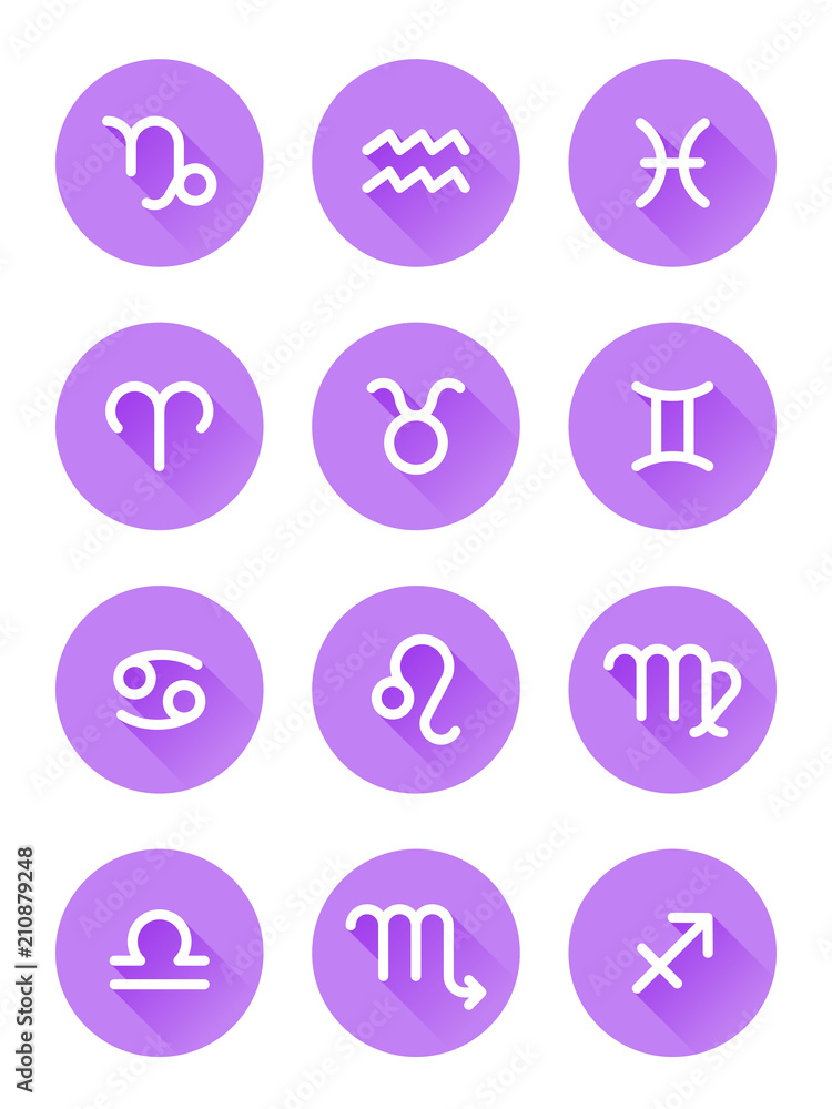 Zodiac Signs. Icons Set Stock Vector | Adobe Stock