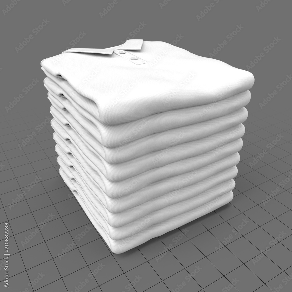 Pile of folded shirts Stock 3D asset | Adobe Stock
