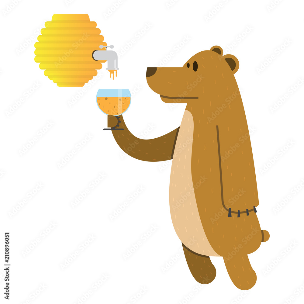 Clipart Bear With Drink