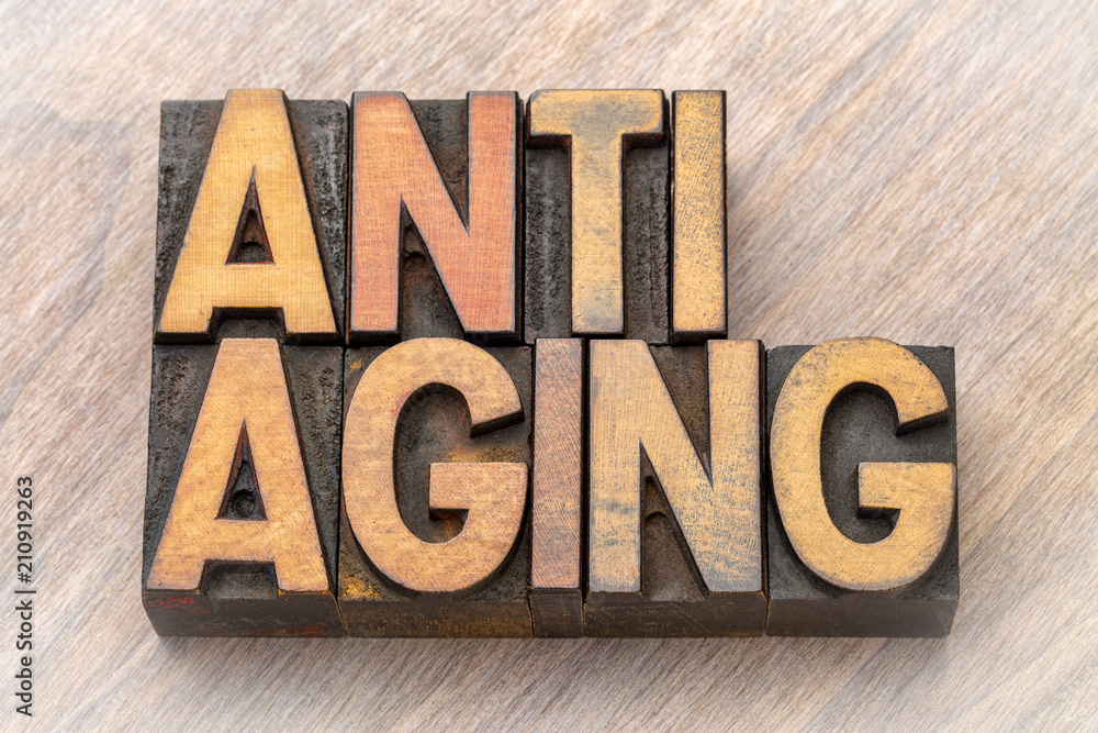 anti-aging - word abstract in wood type Stock-Foto | Adobe Stock