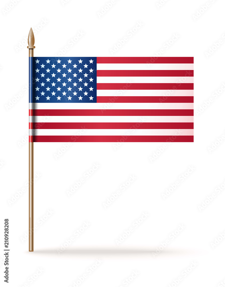 USA flag icon. American flag. United State of America flag. National ...