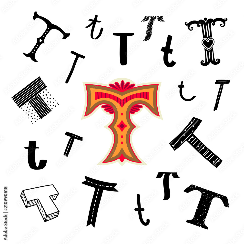 Letter T In Different Styles