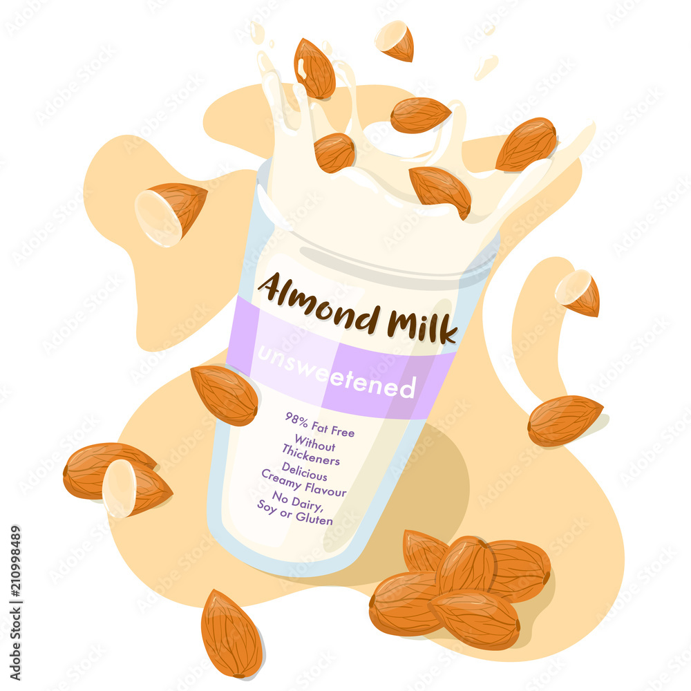 Almond Milk Cartoon