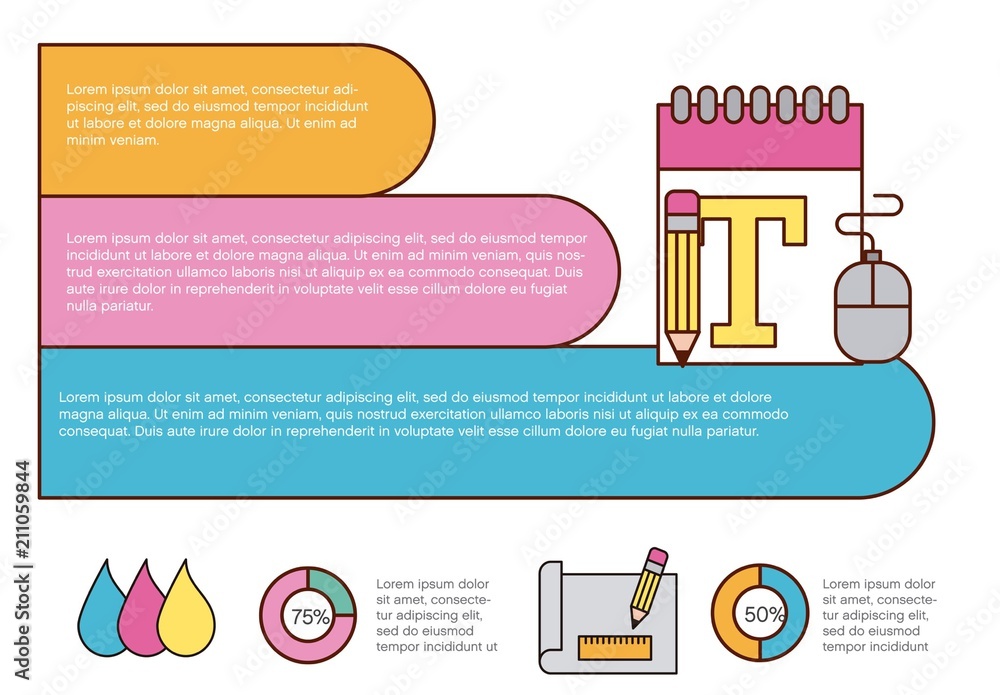 Office Infographic Layout Stock Template | Adobe Stock