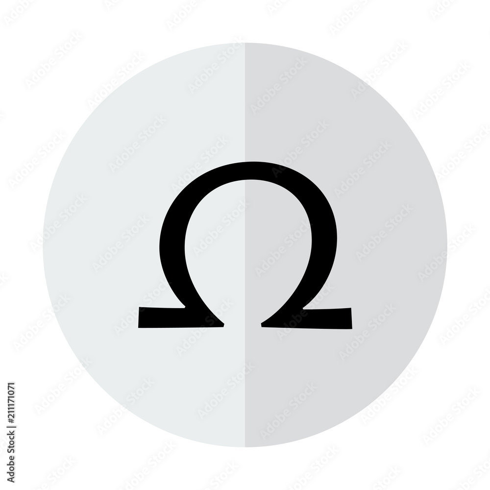 Vector omega sign Stock Vector | Adobe Stock