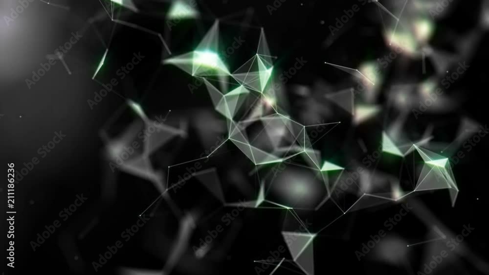 Wideo Stock: Blue plexus and lightning abstract technology and ...