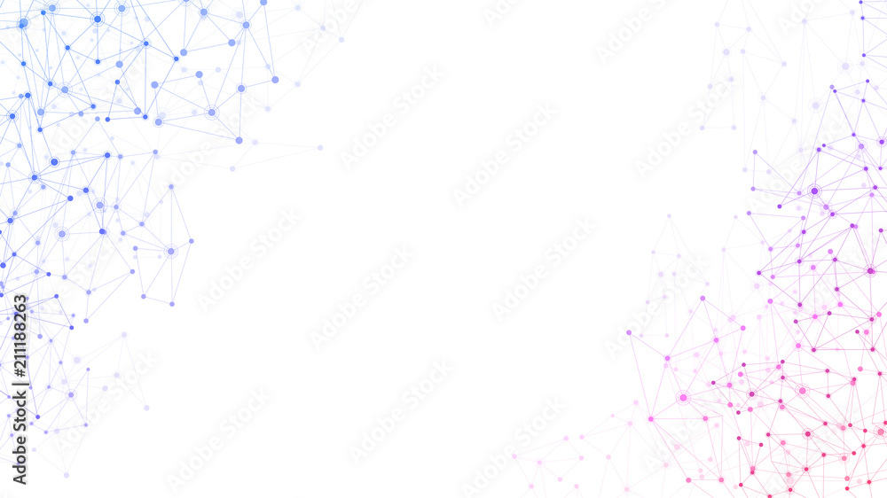 White global communication background with colorful network. Stock ...