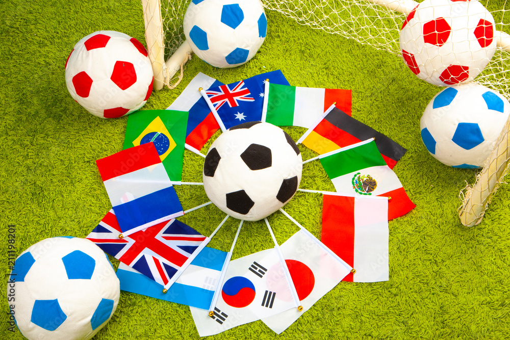 Flag of countries playing football. International football games. Flags ...