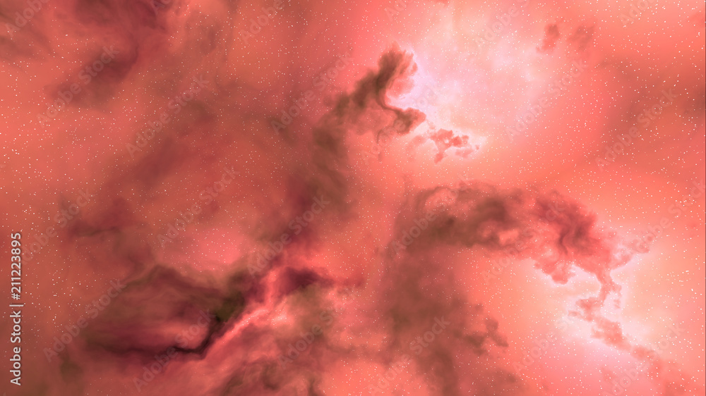 red space nebula clouds Stock Photo | Adobe Stock