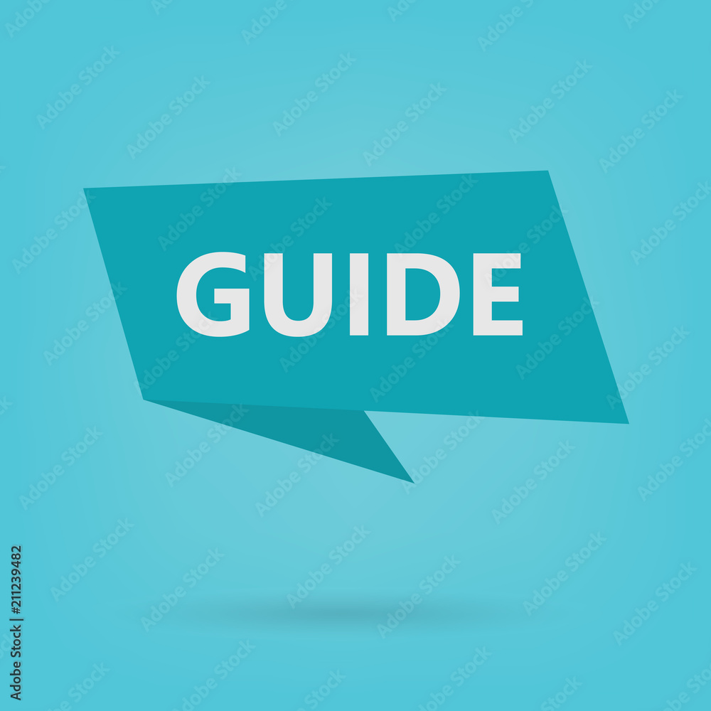 guide on sticker- vector illustration vector de Stock | Adobe Stock