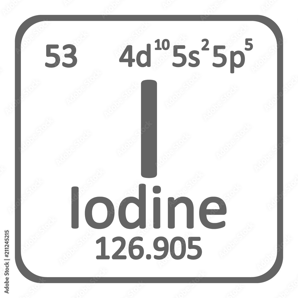 Periodic table element iodine icon. Stock Vector | Adobe Stock