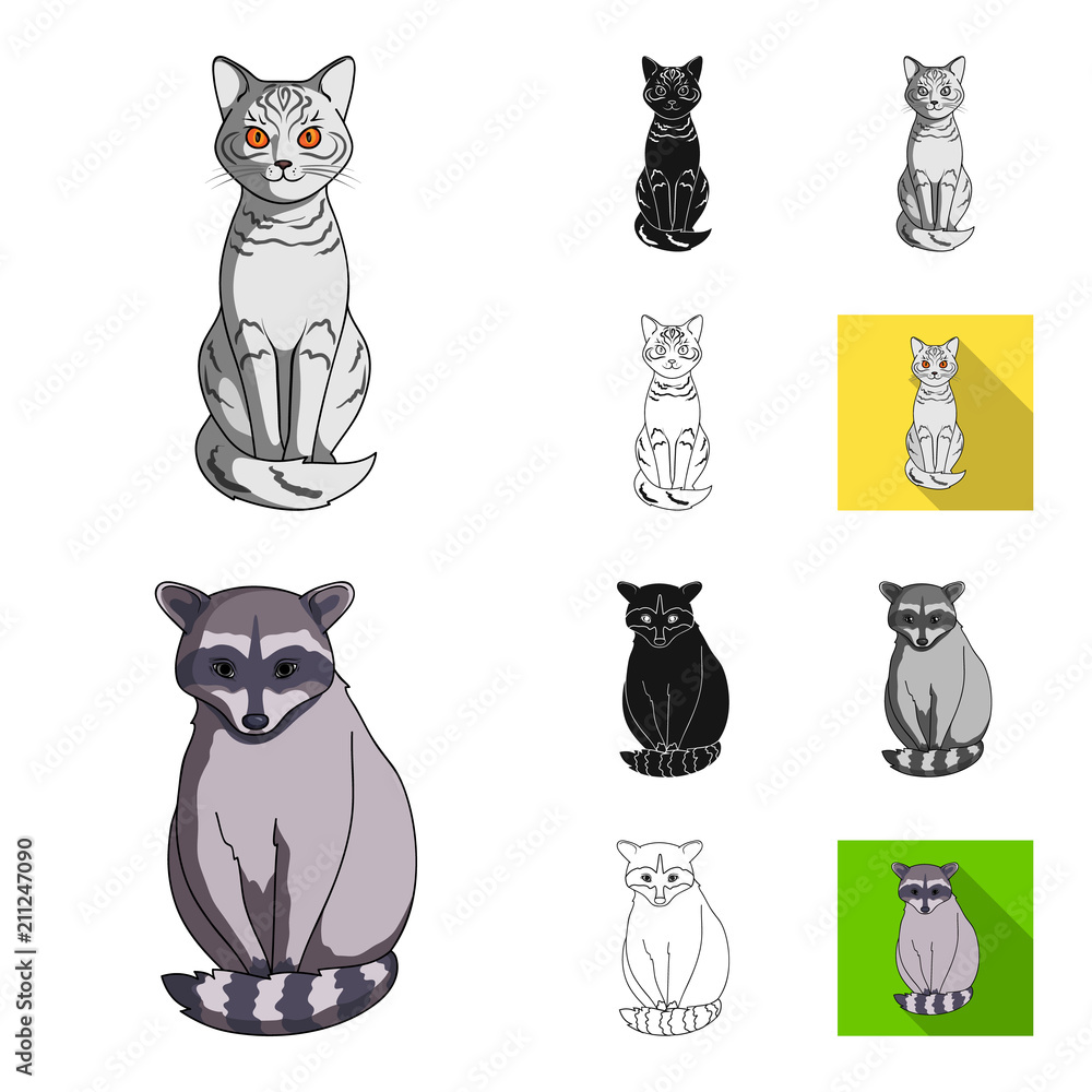 Realistic Cartoon Wild Cat