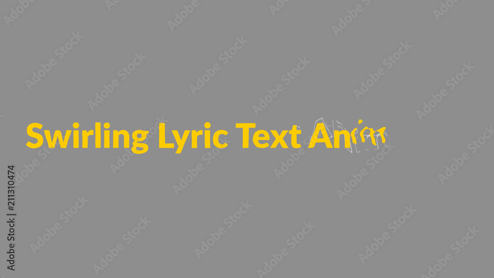 Swirling Write On Text Stock Template | Adobe Stock