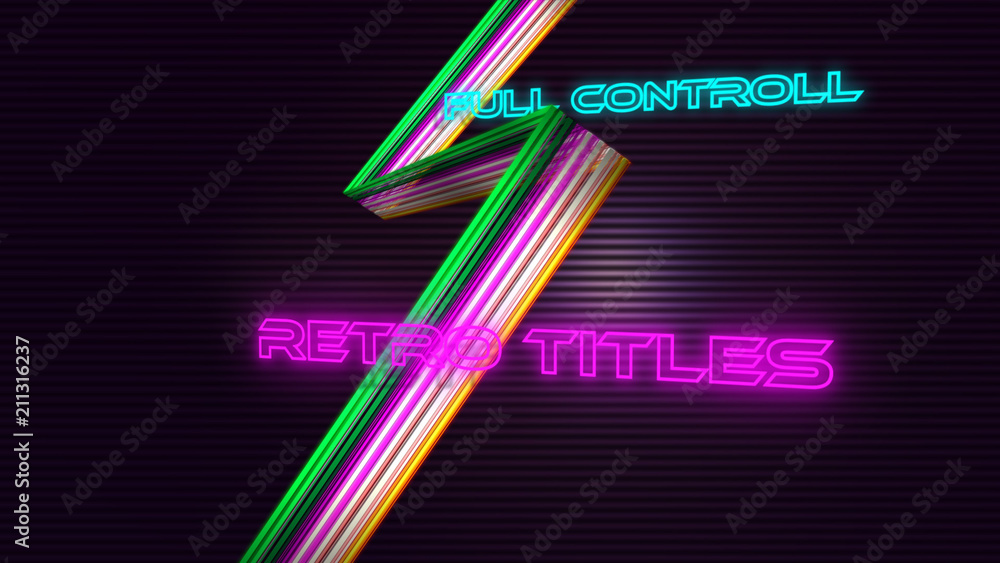 Retro Stripe Titles Stock Template | Adobe Stock