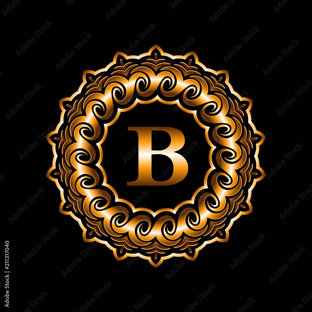 Luxury Letter B Crest Logo Stock Vector | Adobe Stock