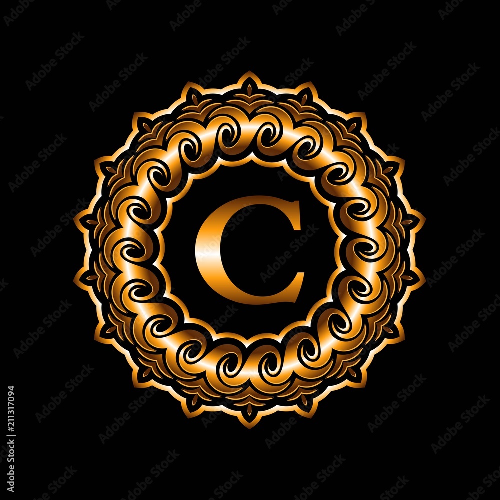 Luxury Letter C Crest Logo Stock Vector | Adobe Stock
